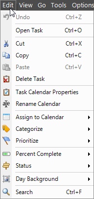 VueMinder Pro and Ultimate Help - Edit Menu