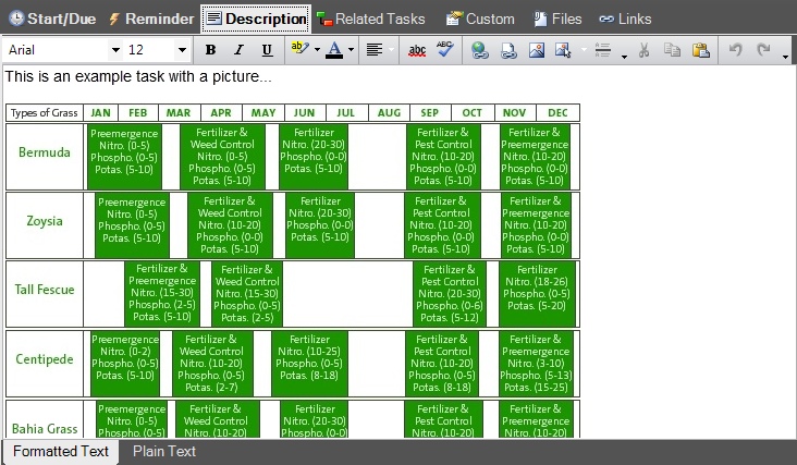 VueMinder Pro and Ultimate Help - Task Editor