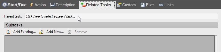 VueMinder Pro and Ultimate Help - Task Editor